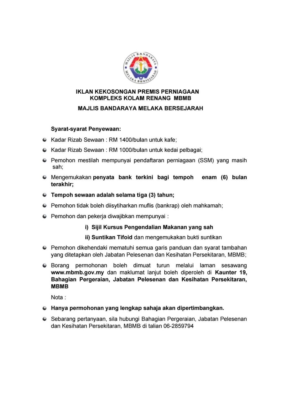 Portal Rasmi Majlis Bandaraya Melaka Bersejarah (MBMB) - Iklan ...